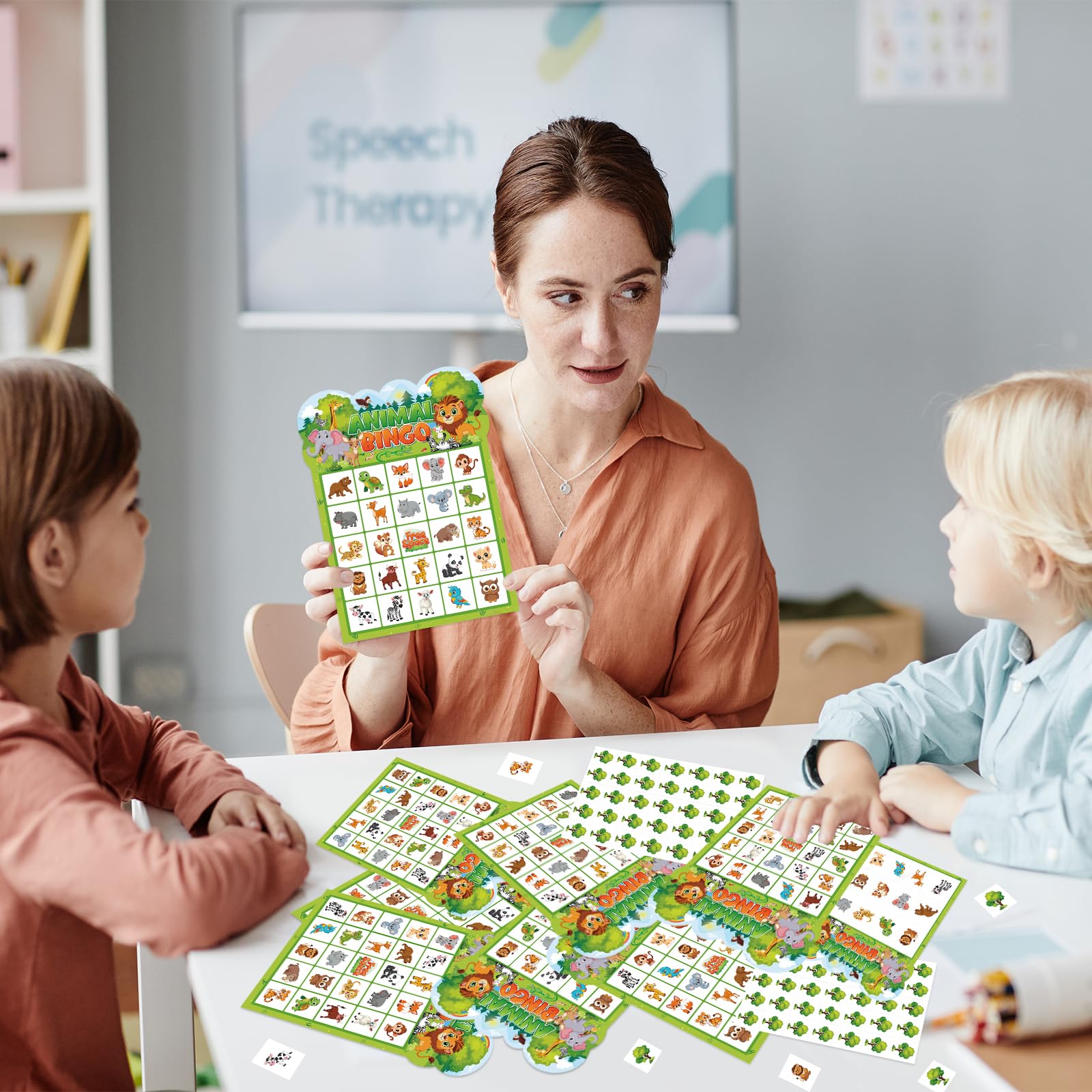 Snapklik.com : Animal Bingo Game For Toddler Adults, 24 Players Jungle ...