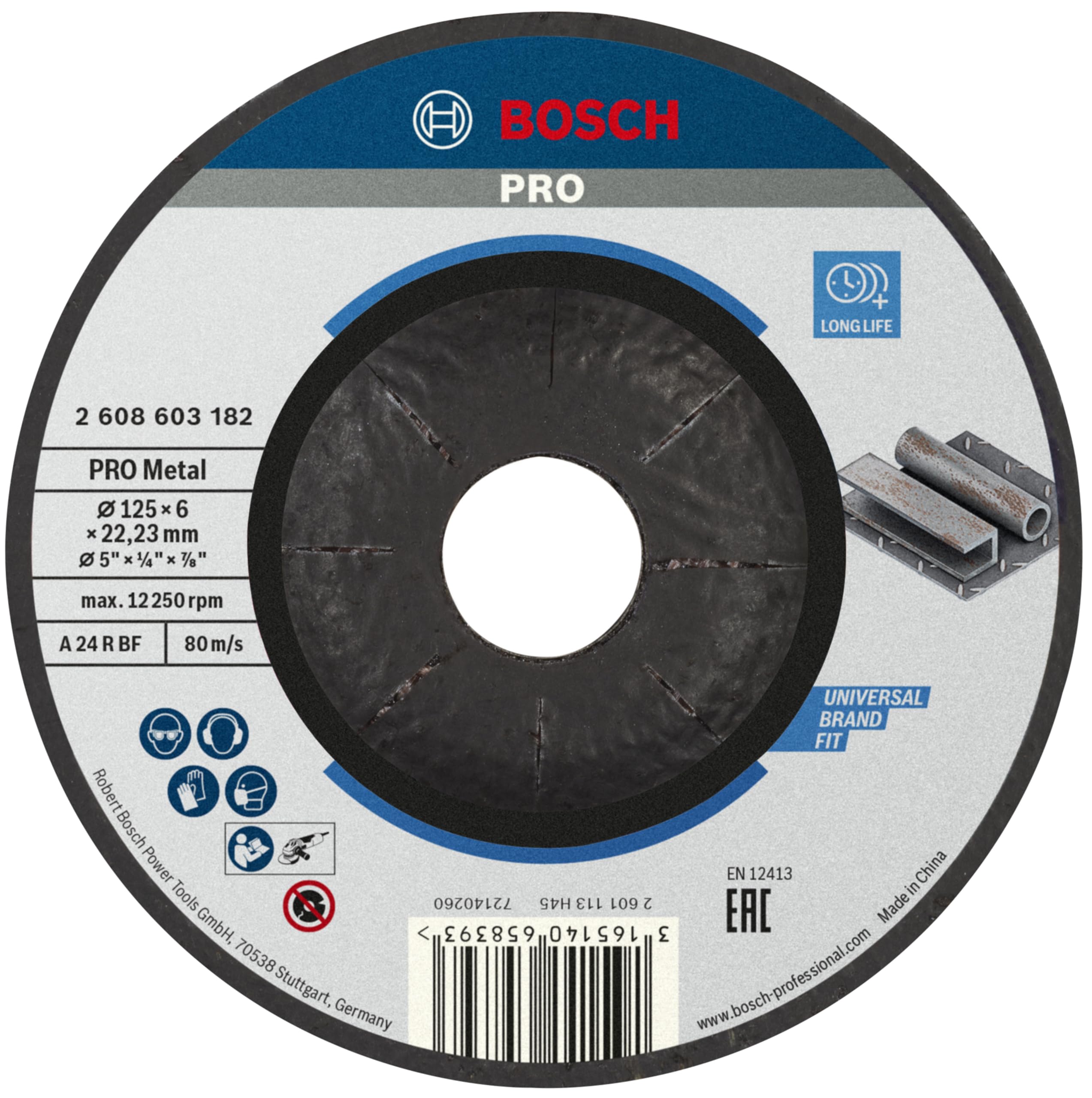 Bosch Professional 1x Standard for Metal Grinding Disc (for Metal, Ø ...