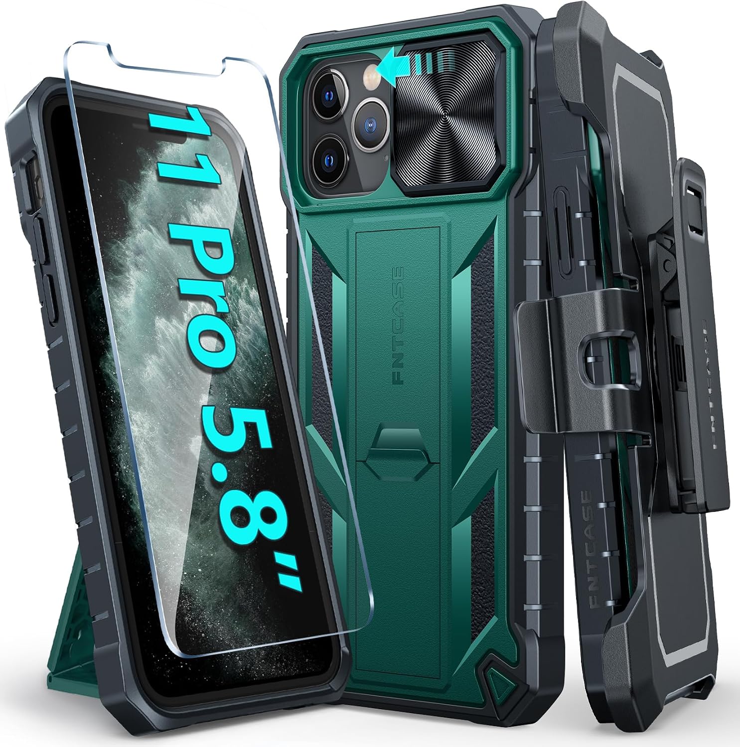 Amazon.com: FNTCASE for iPhone 11-Pro Protective Case: Military Grade ...
