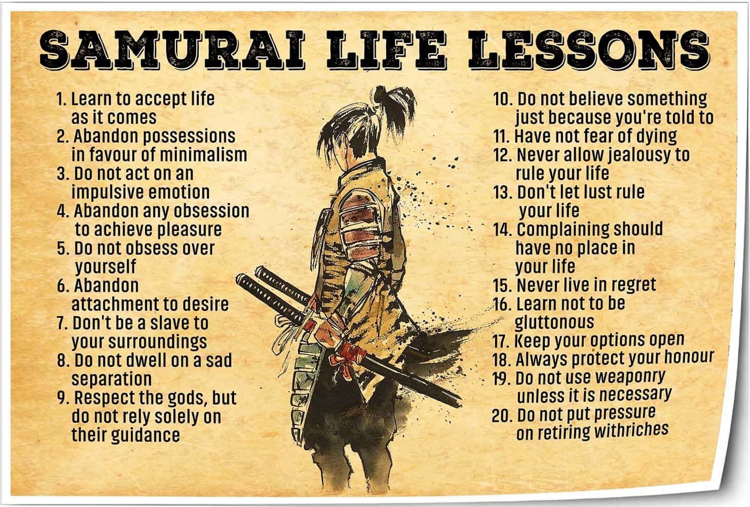 Samurai Honour Quotes Amazon.com: LHGVQXZA Miyamoto Musashi