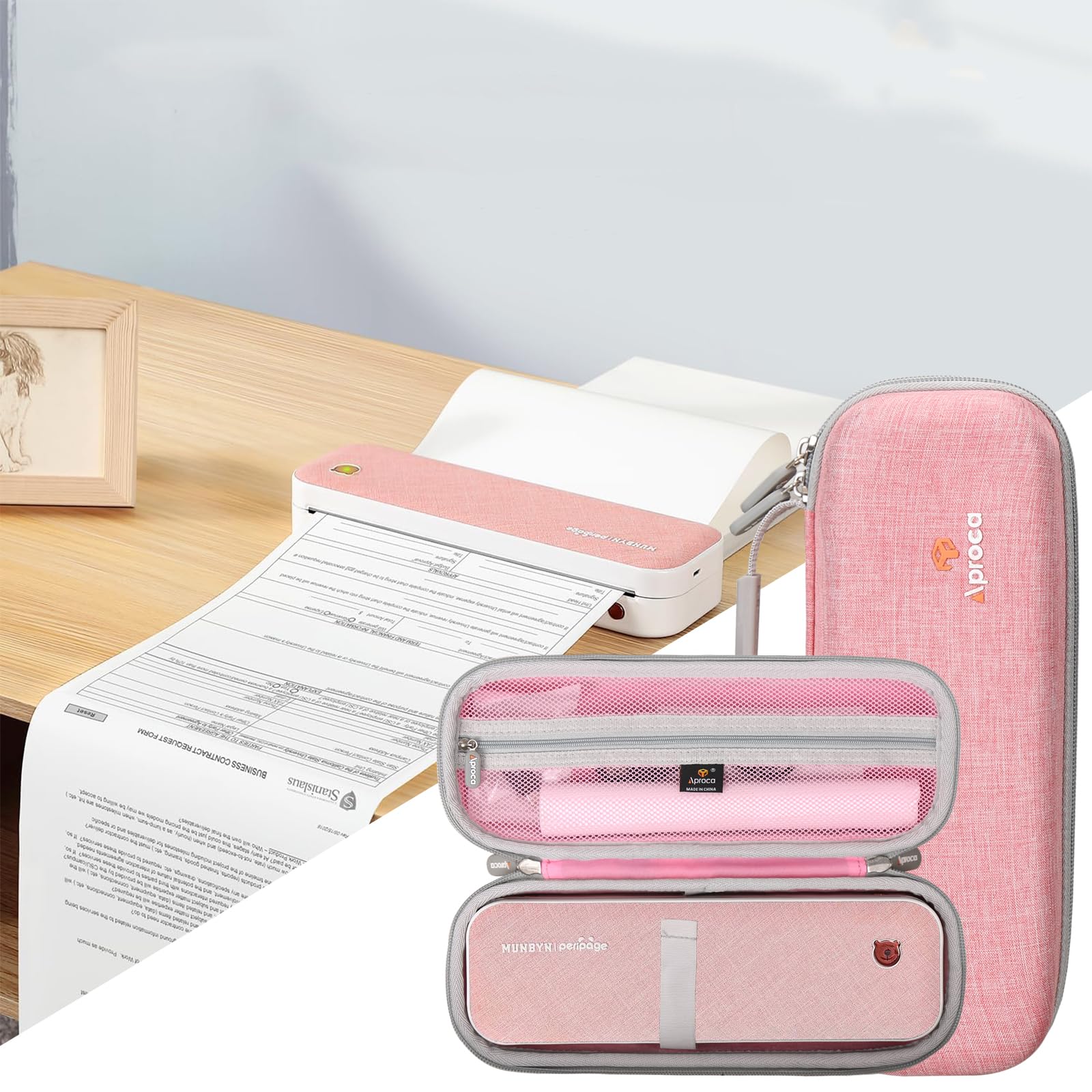Snapklik.com : Pink Hard Storage Case For JADENS/MUNBYN Portable ...