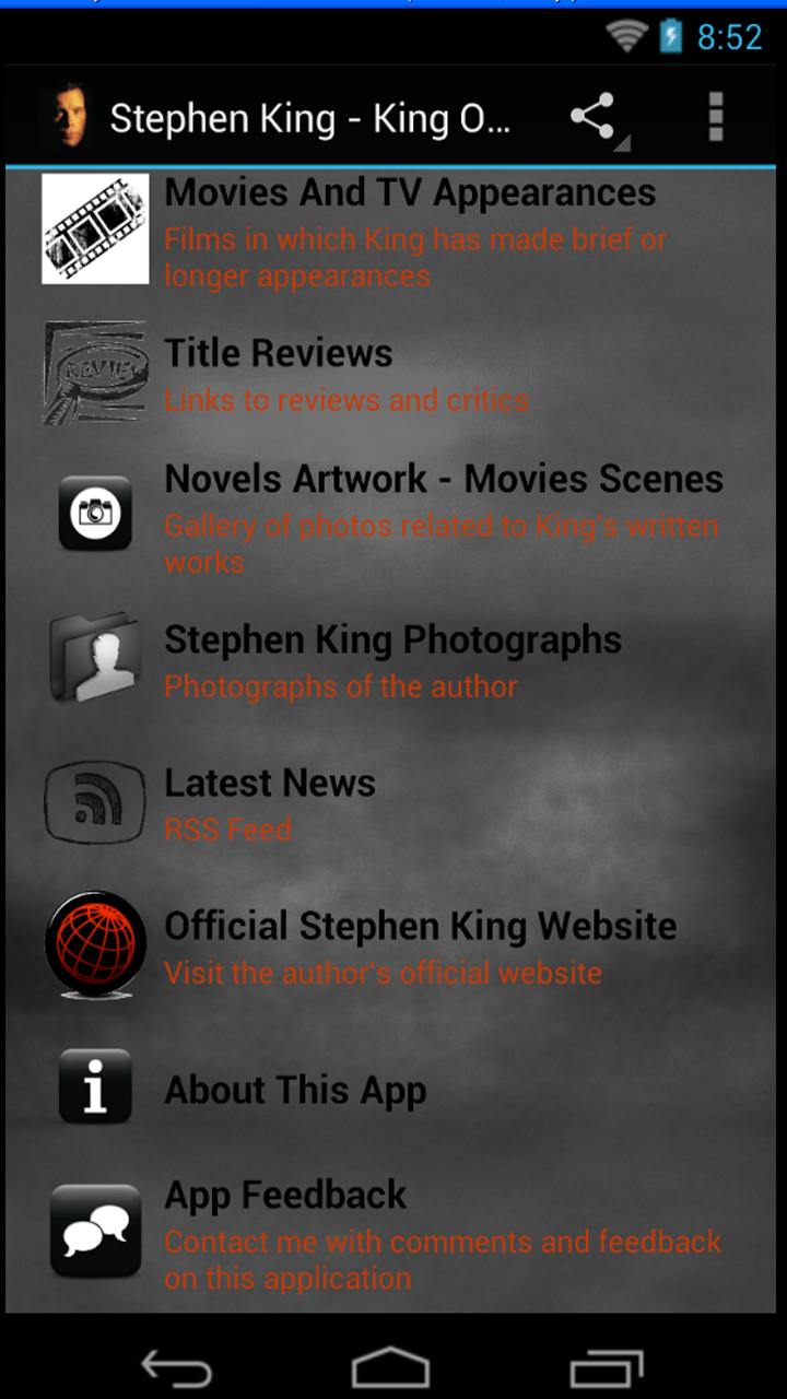 Stephen King - King Of Horror - App on Amazon Appstore