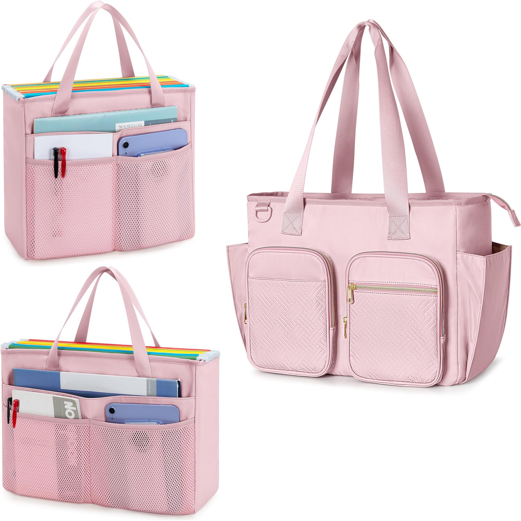 Amazon.com : File Tote Bag with File Organizer Box, Office Documents ...