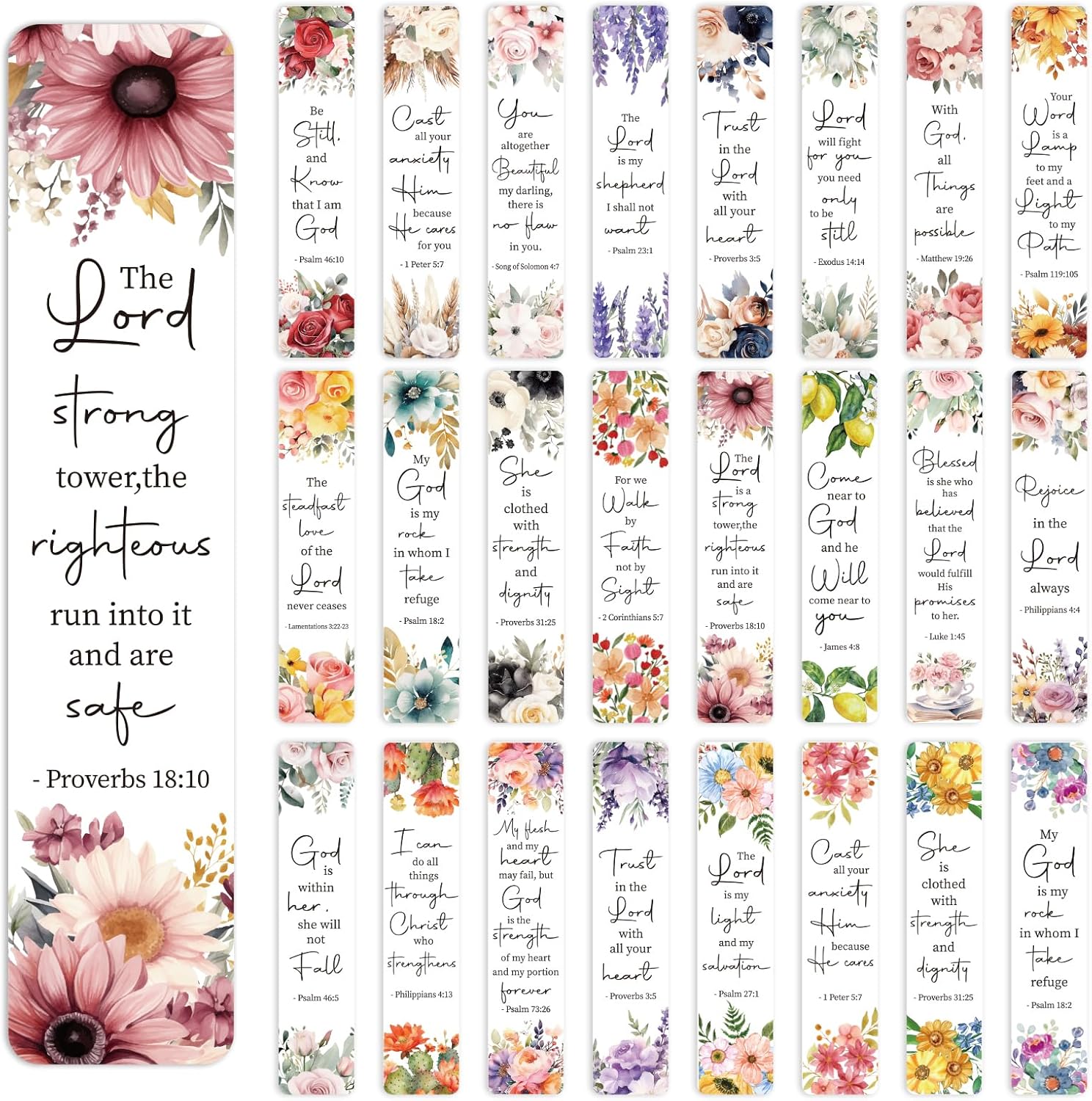 Amazon.com: AFRITEE Blank Acrylic Bookmark Stickers - 24 Sheets Bible ...