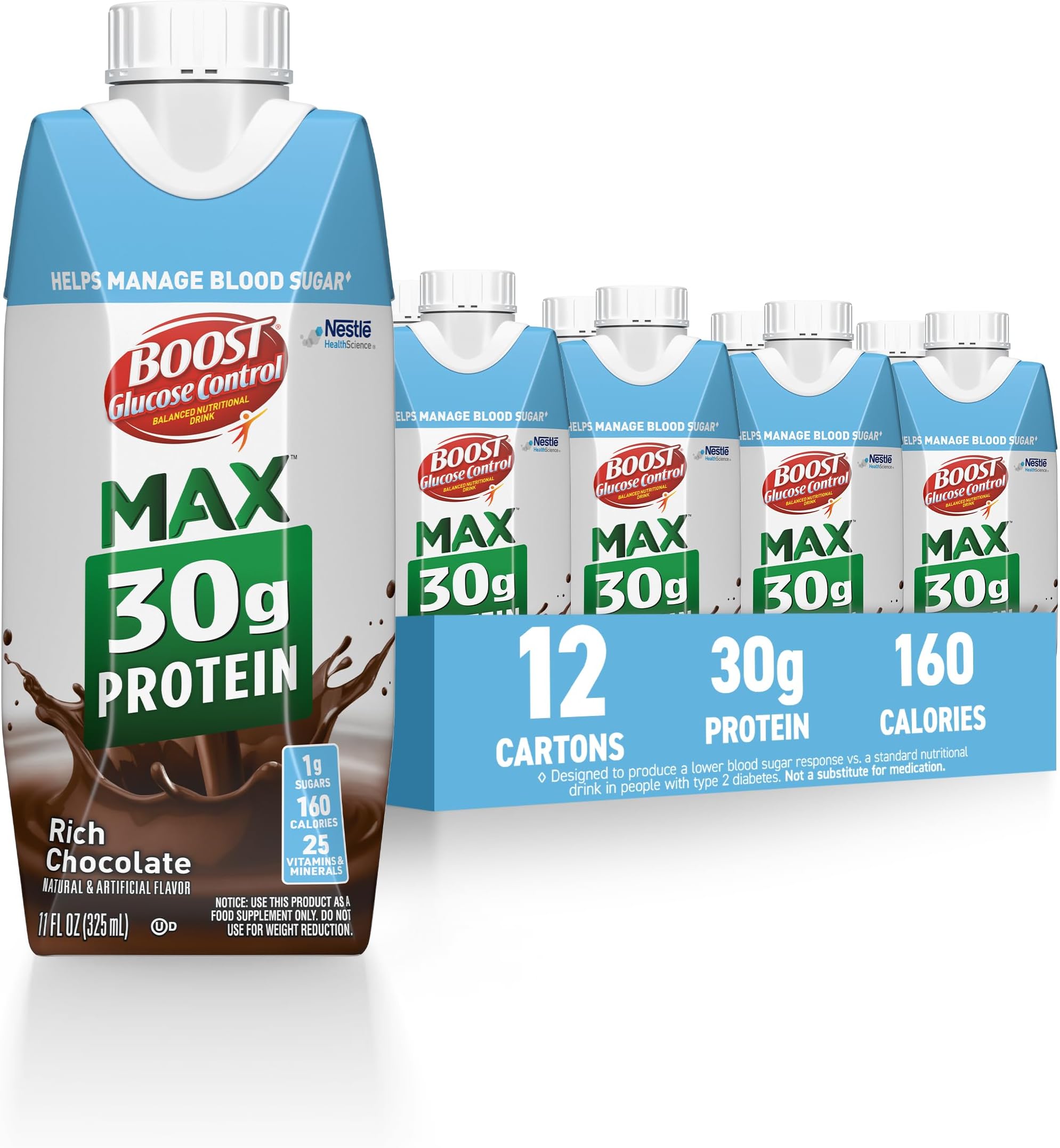 Amazon.com: BOOST Glucose Control Max 30g Protein Nutritional Drink ...