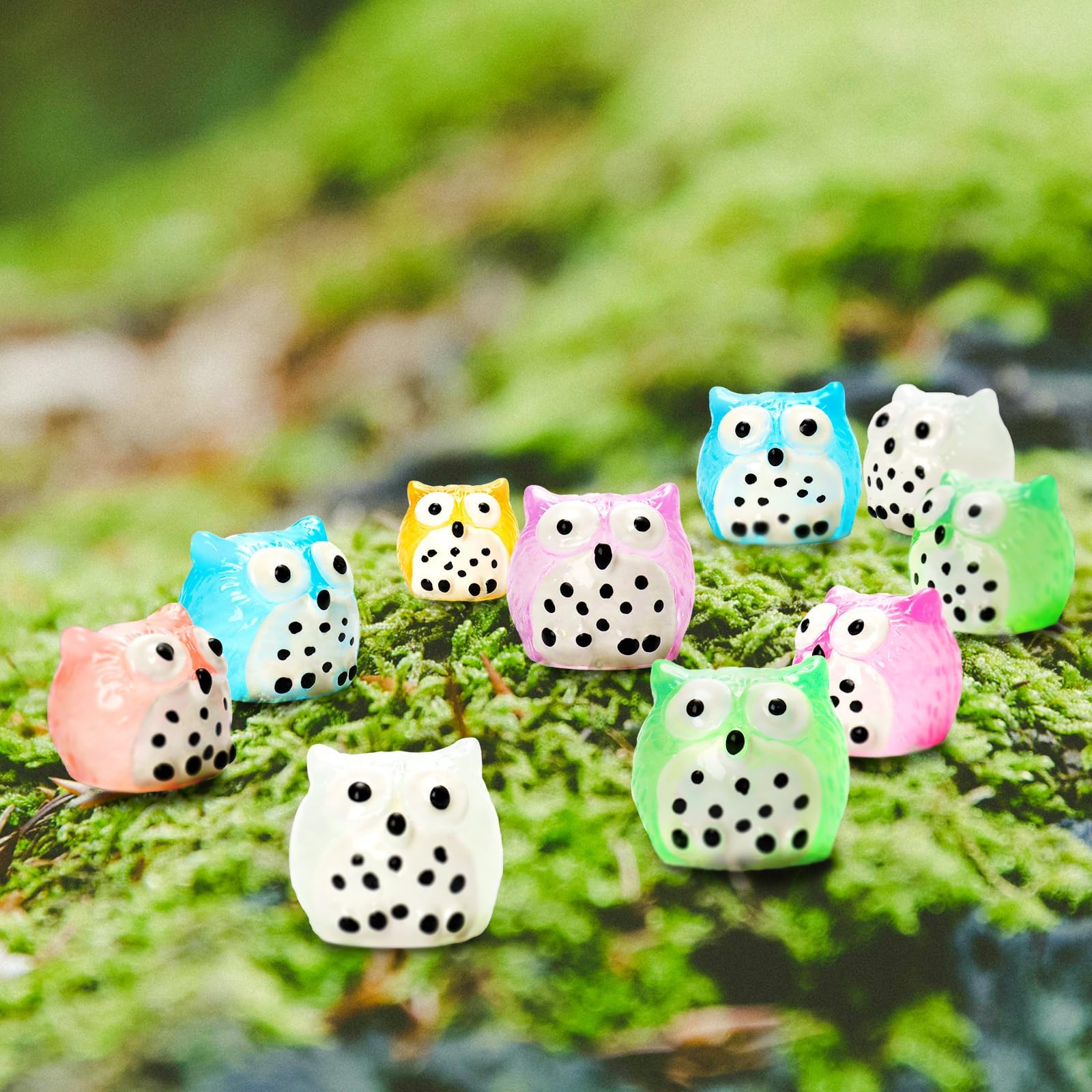 Amazon.com: JANOU 20 Pcs Mini Owls Micro Landscape Miniature Decoration ...