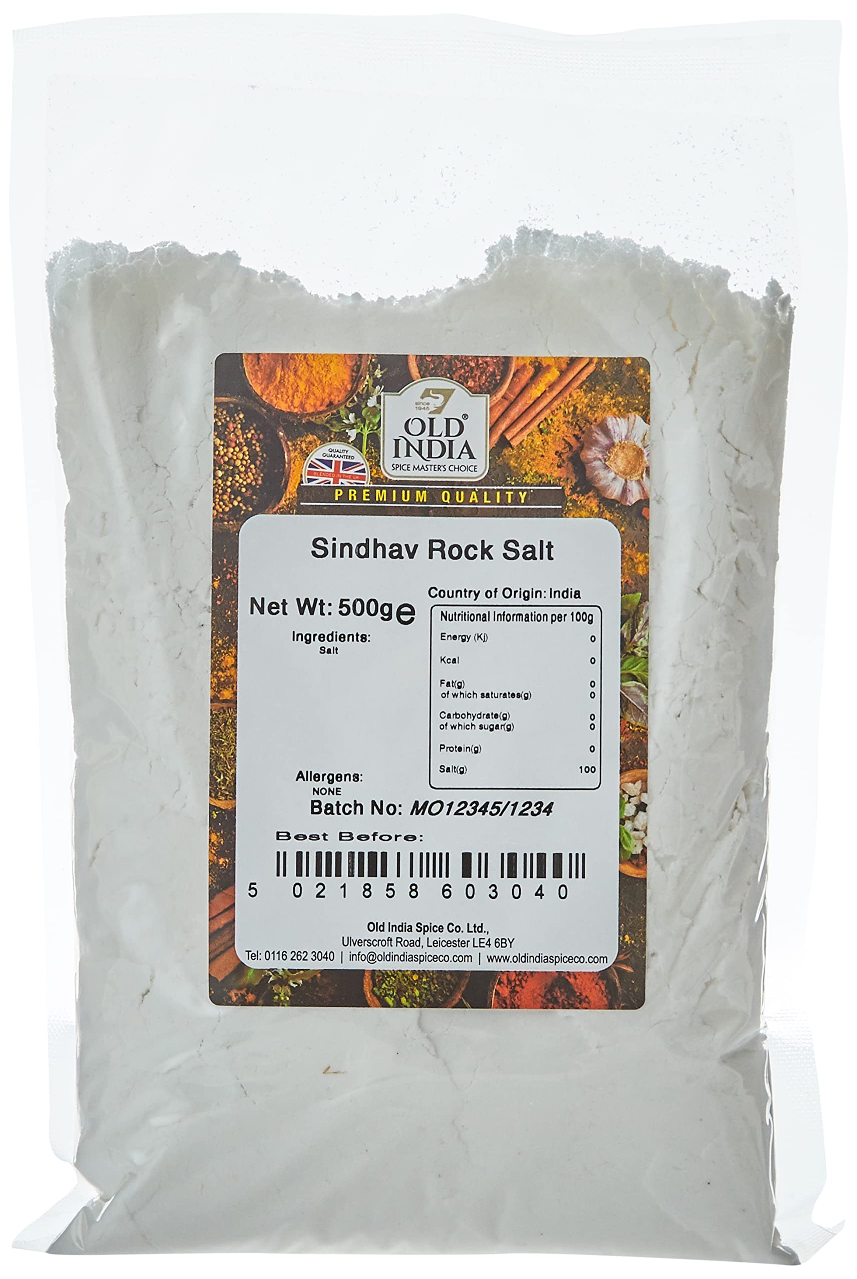 Old India Sindhav Rock Salt 500g : Amazon.co.uk: Grocery