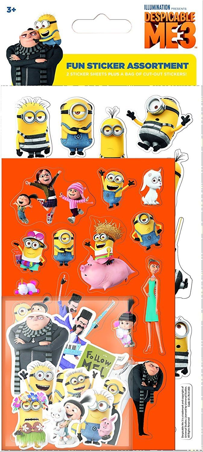 Minions 50ct Vinyl Large Deluxe Stickers Variety Pack - Laptop, Water ...