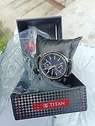 Titan Men's Midnight Precision: Multifunction Blue Dial with Classic ...
