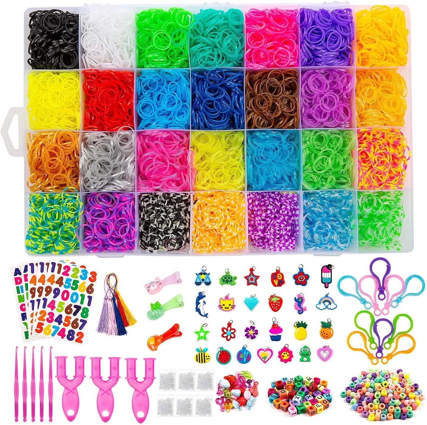 Comius Sharp Loom Bänder Kit Bunt Loom Bands Starter Box, 10000+ Stücke ...