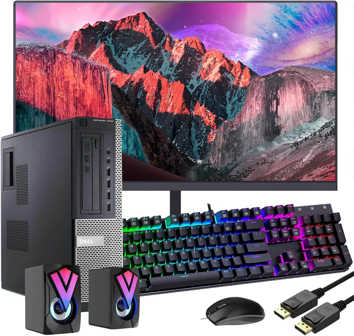 Dell Optiplex 7010 DT Desktop Computer w/ 24in LCD FHD Monitor, 7010 DT ...