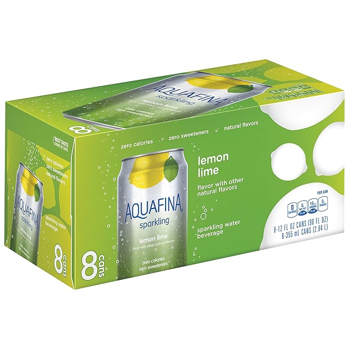 Buy Aquafina Sparkling Water, Lemon Lime, 12 fl oz. cans (8 Pack ...