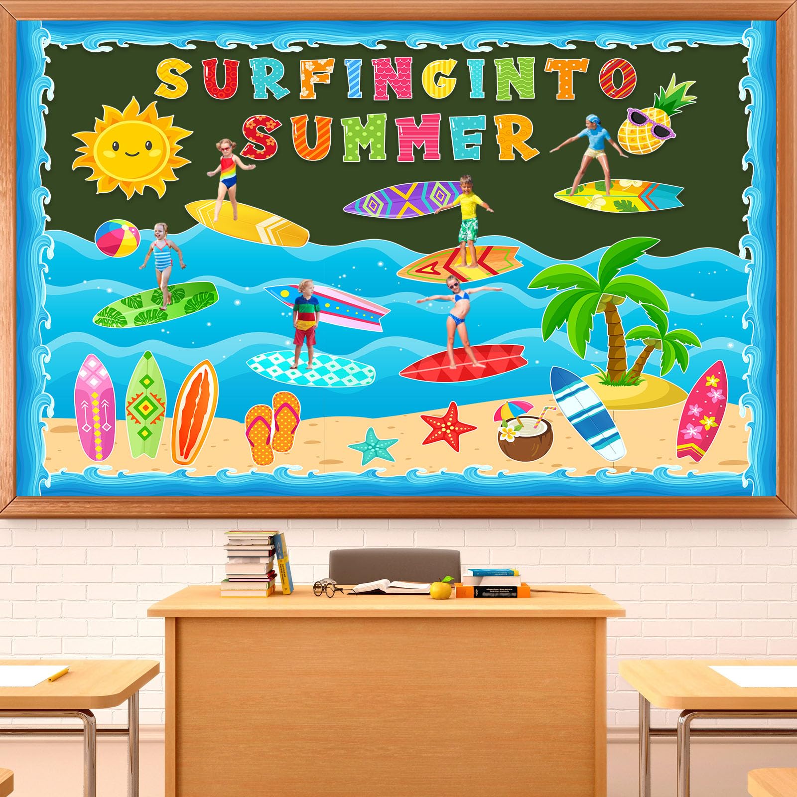 Snapklik.com : Pasimy Summer Bulletin Board Decorations Set Beach ...