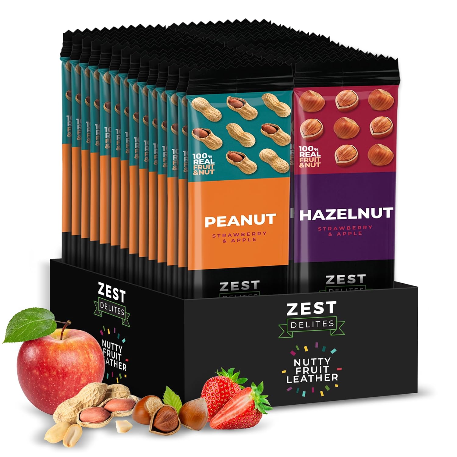 Amazon.com: Zest Delites Fruit Leather Snacks with Nuts, Fruit Strips ...