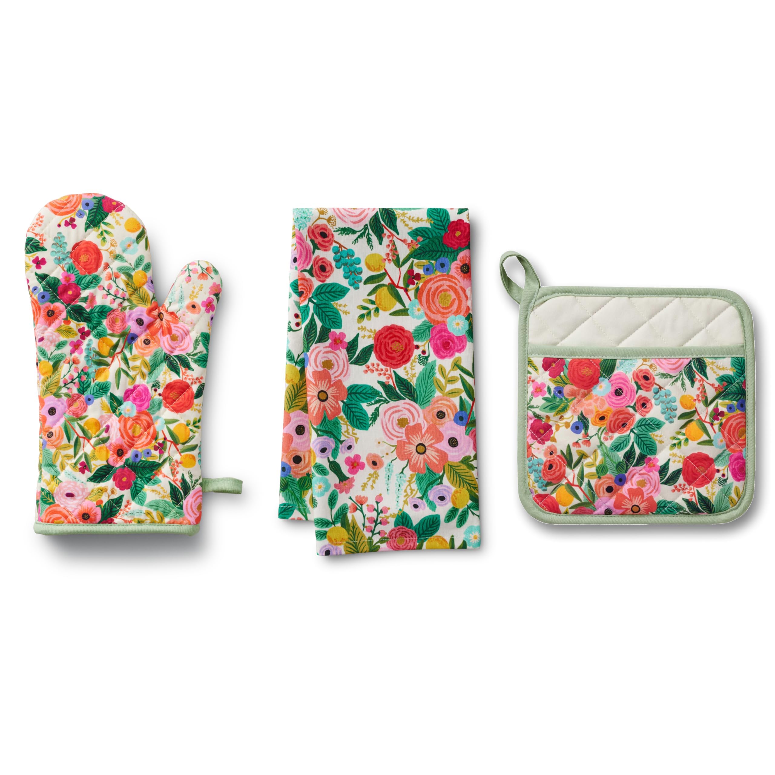 Amazon.com: RIFLE PAPER CO. Kitchen Linen Bundle (Oven Glove, Towel ...
