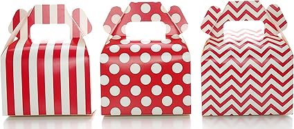Amazon.com: Food With Fashion Red Favor Boxes (36 Pack) - Polka Dot ...