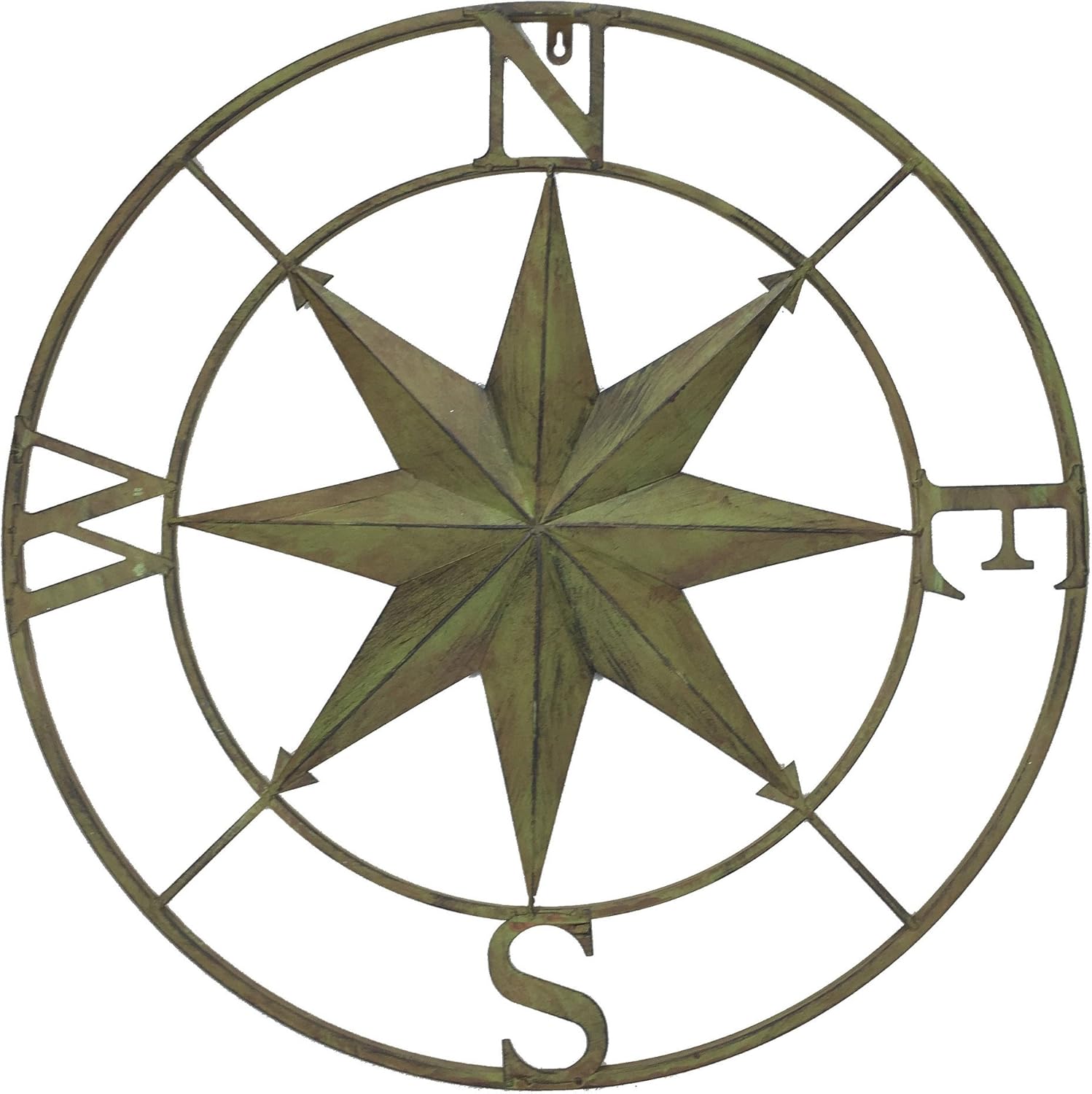 Amazon.com: Moby Dick Specialties Metal Wall Art Rose Compass - 26-in ...