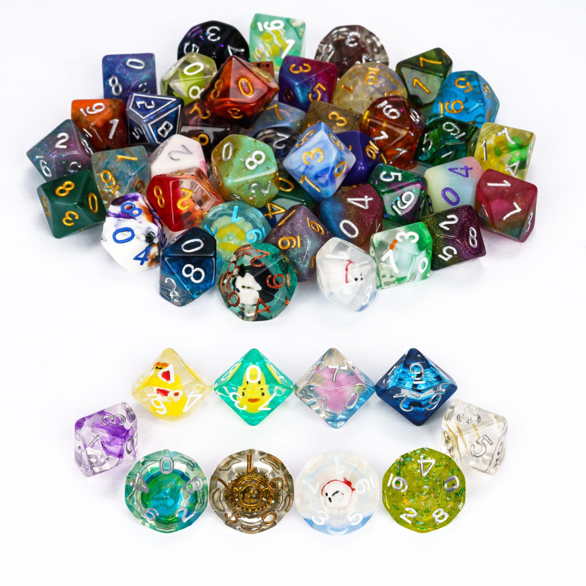 Amazon.com: HDdais 10 Pack of D10 Dice Random Color D10 Polyhedral Dice ...
