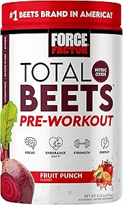 Amazon.com: Force Factor Total Beets Pre-Workout Powder to Boost Energy ...