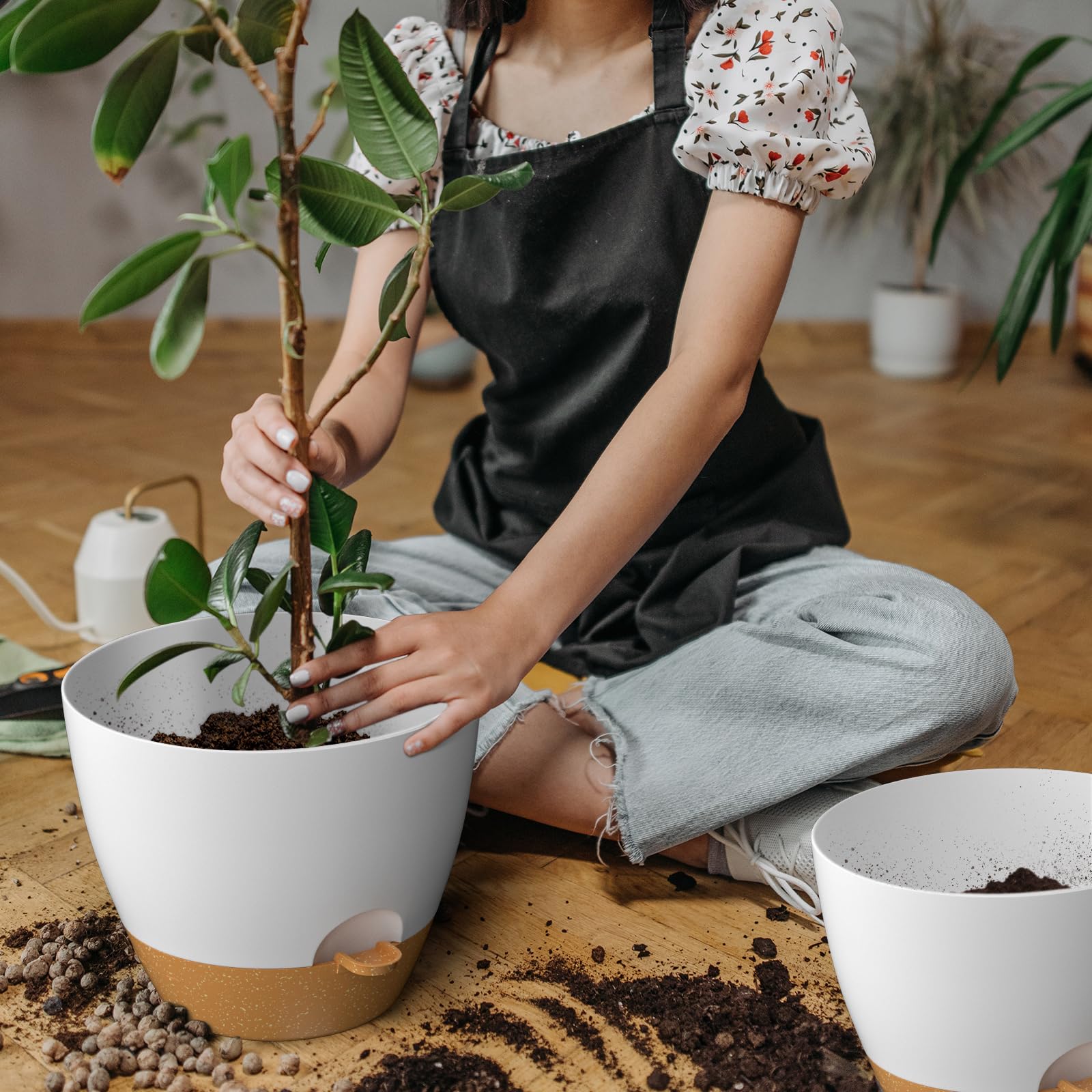 Snapklik.com : ZMTECH 8/9/10 Inch Self Watering Plant Pots