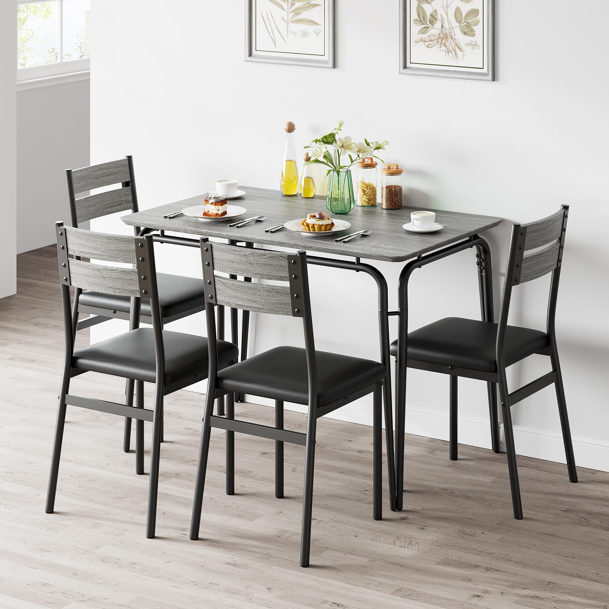 Snapklik.com : Dining Table For 4, Small Table And Chairs Set Of 4 ...