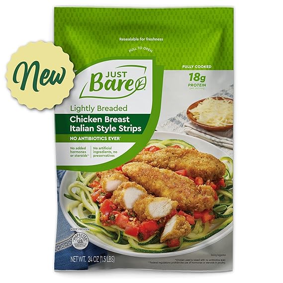 Amazon.com: Just Bare Lightly Breaded Chicken Breast Italian Style ...