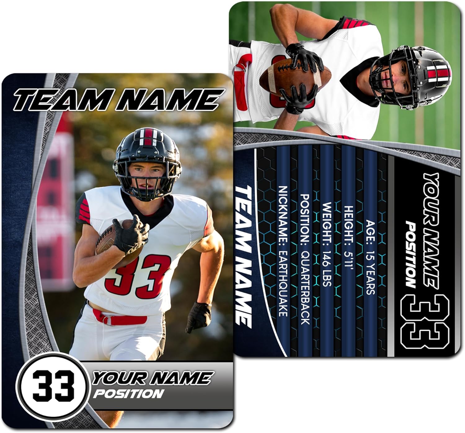 Amazon.com: Custom Football Trading Card – Personalized Sports Card ...