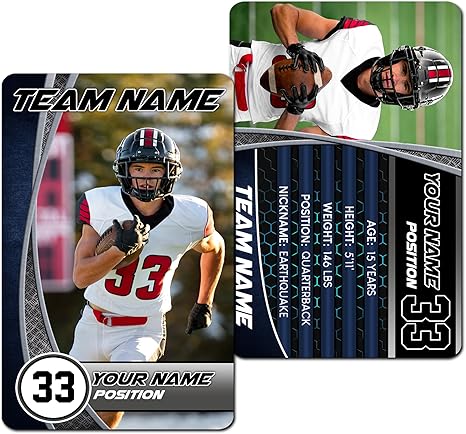 Amazon.com: Custom Football Trading Card – Personalized Sports Card ...