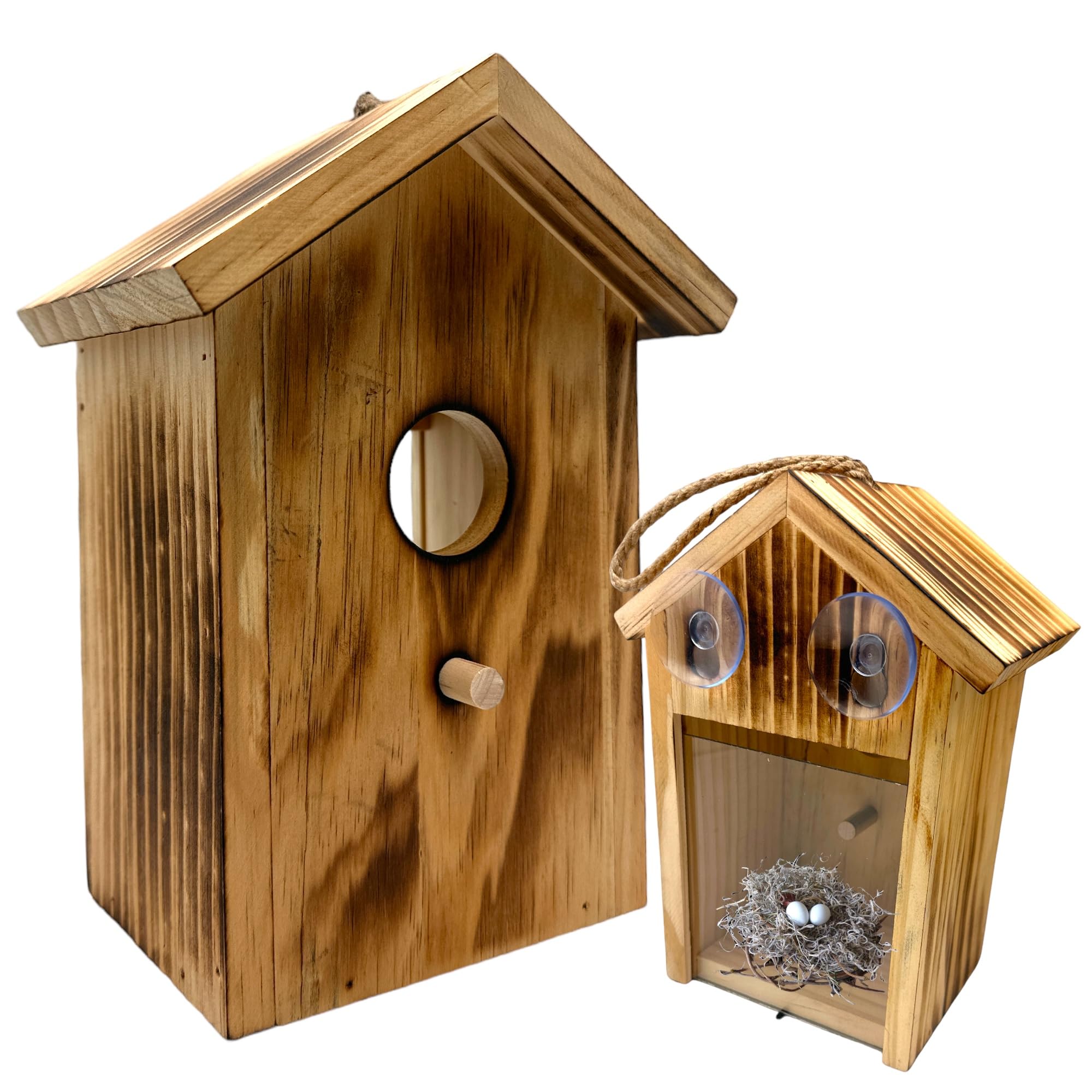 Snapklik.com : 2-Pack Transparent Window Bird House