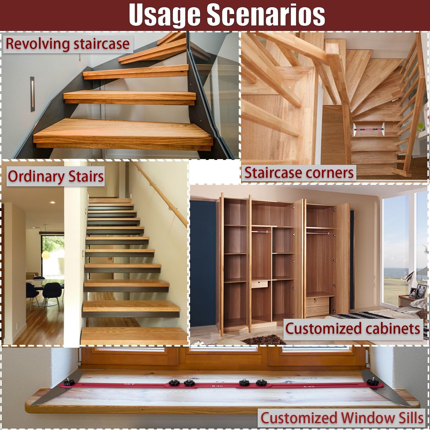 Snapklik.com : Stair Treads Gauge Template Tool - Stair Jig, Measuring ...