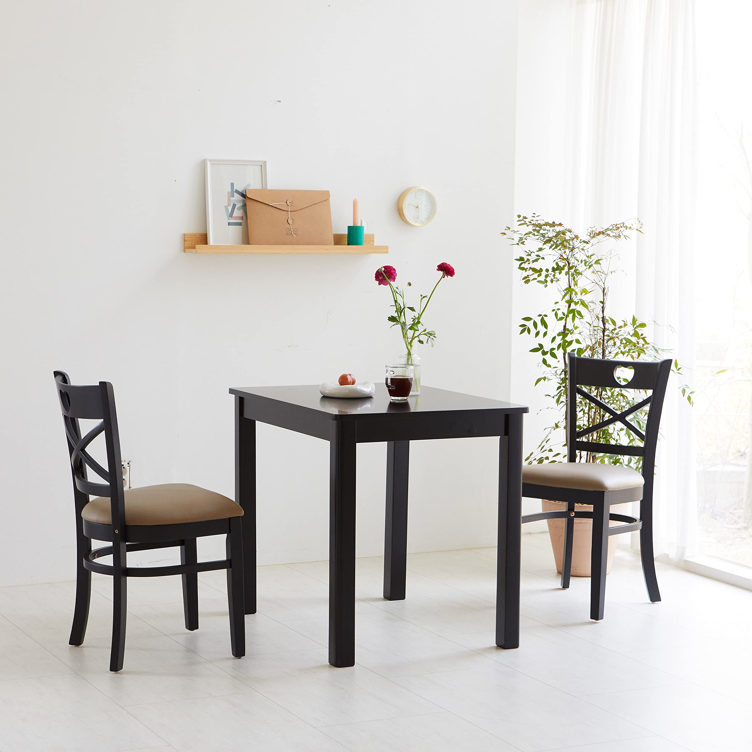 Snapklik.com : Livinia Heart X-Back Dining Chair Set Of 2, Solid ...