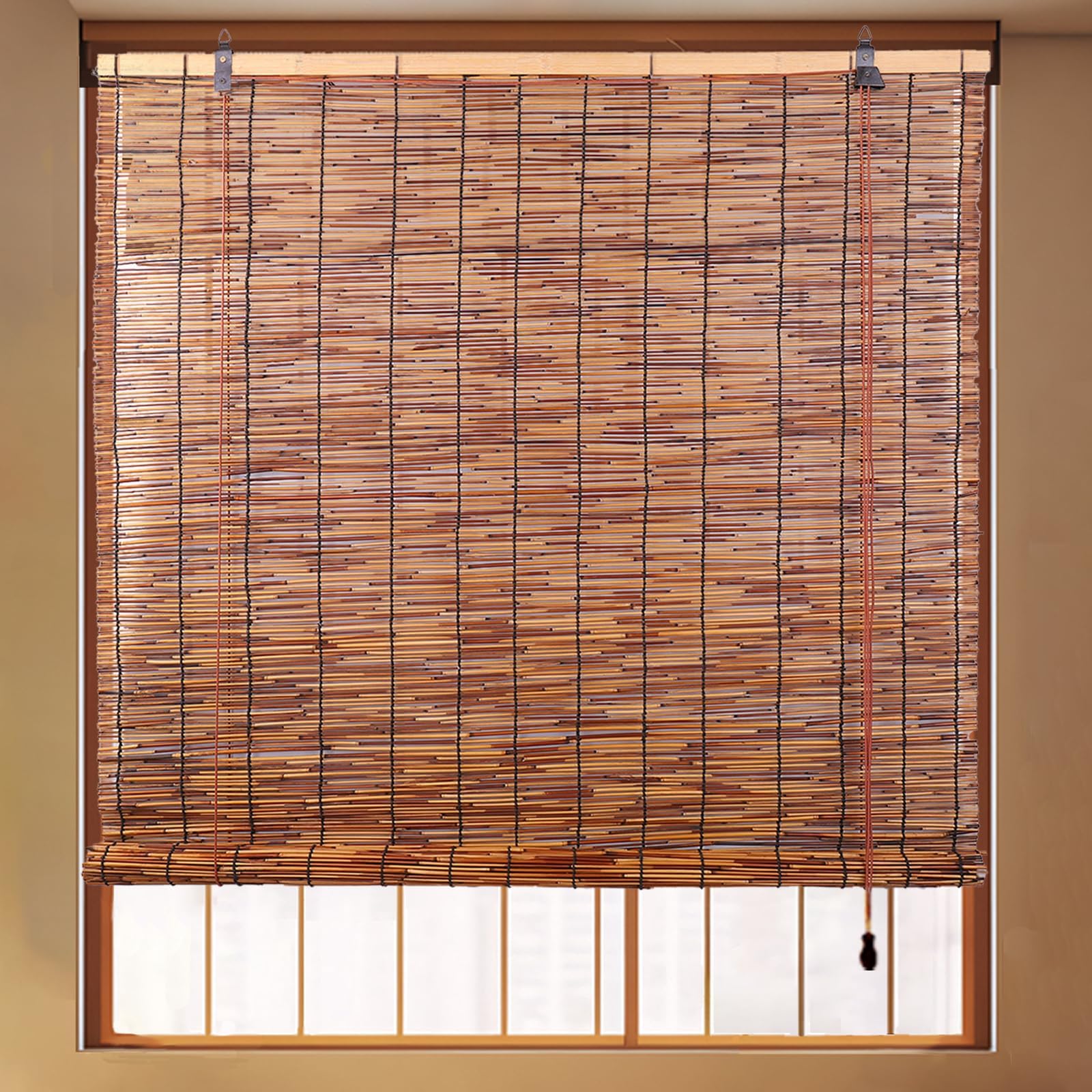 Amazon.com: Seta Direct, Natural Bamboo Matchstick Roll Up Window Blind ...