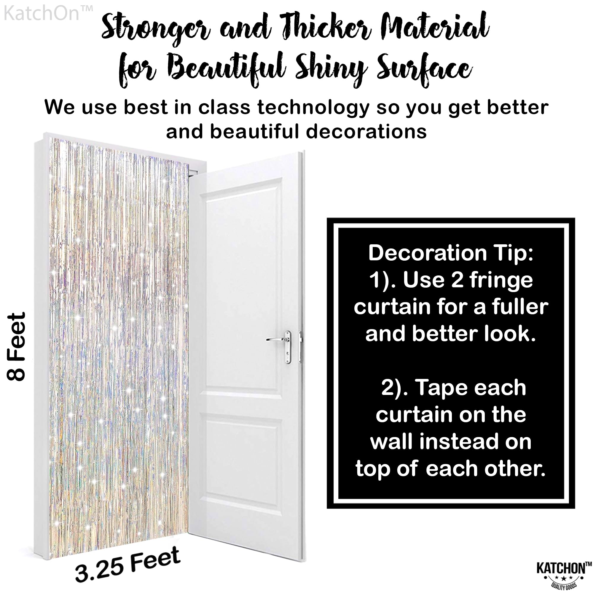 Snapklik.com : Iridescent Silver Backdrop Curtain - XtraLarge, 32x8 ...