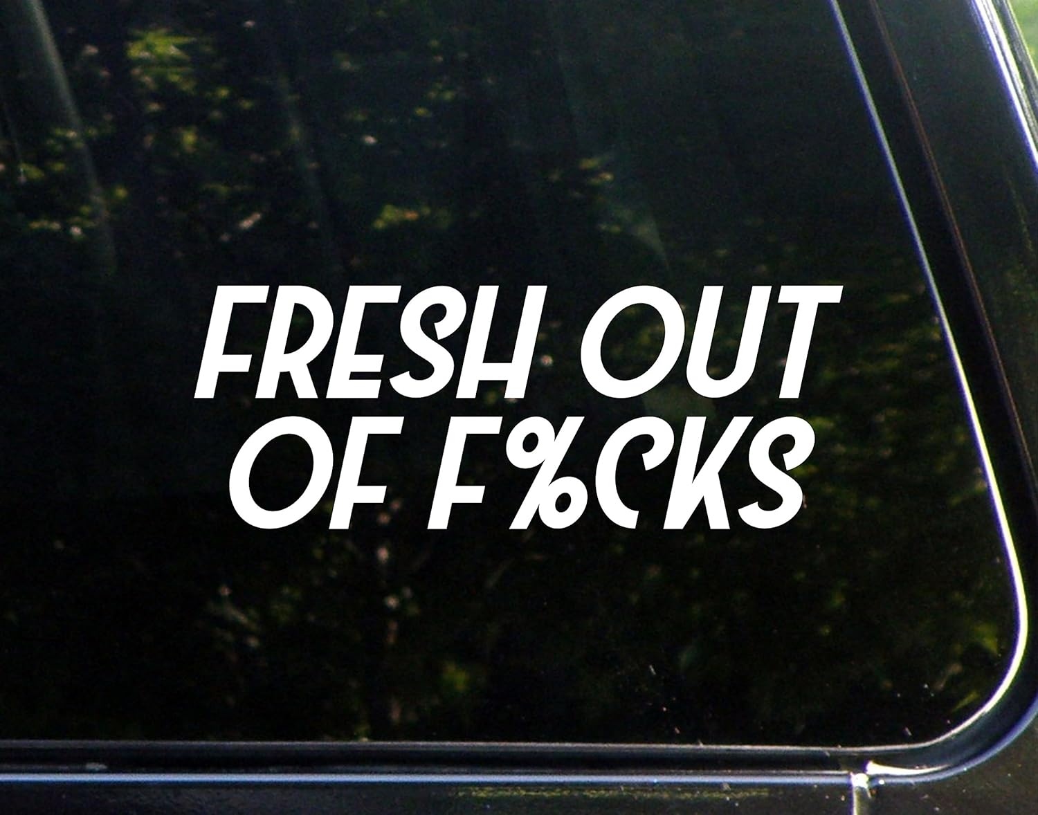 Amazon.com: Sign Depot Fresh Out of F%CKS! - 8-3/4"x 3-1/2" - Vinyl Die ...