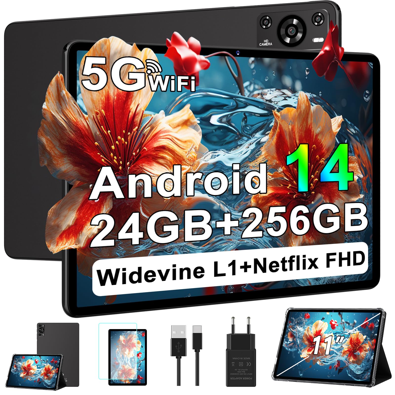ZIOVO 2025 Neuest Tablet 11 Zoll Android 14 Tablet mit 24GB RAM+256GB ...