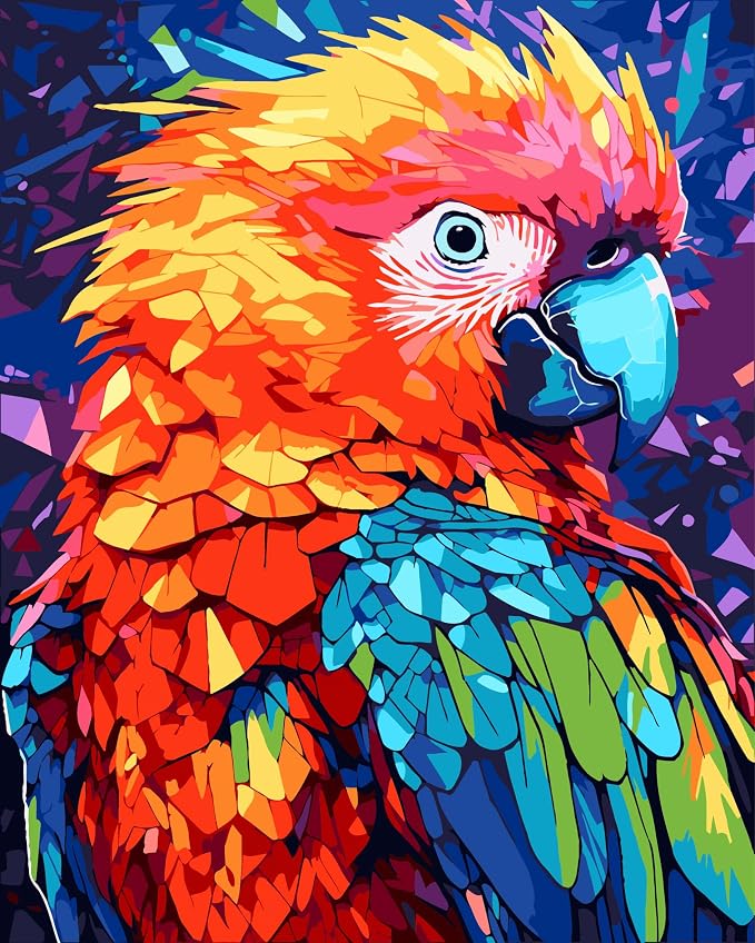 Amazon.com: BODEUX Paint by Numbers kit for Adults Parrot,Animal Adult ...