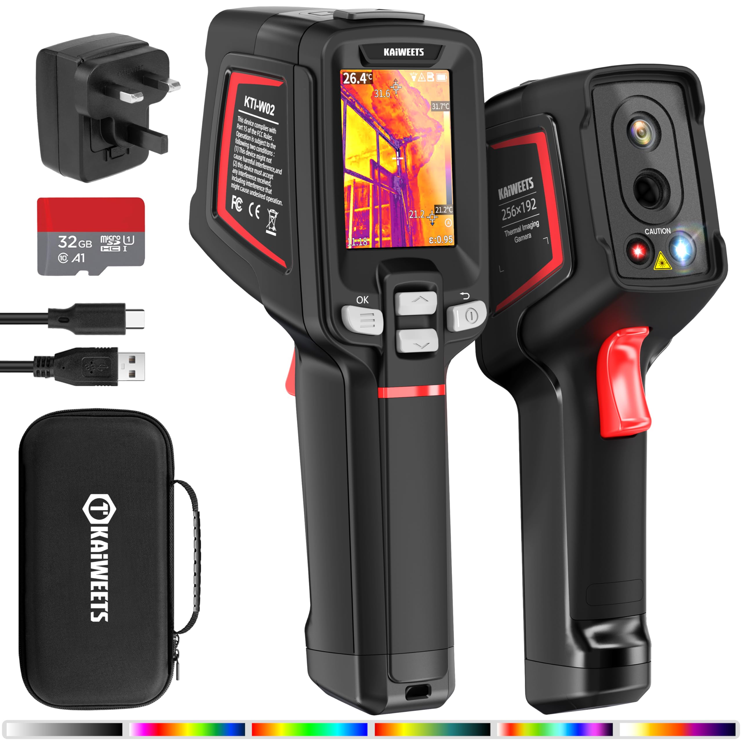 KAIWEETS Thermal Camera, 256x192 Ultra-high Resolution, -20℃~550℃ Range ...