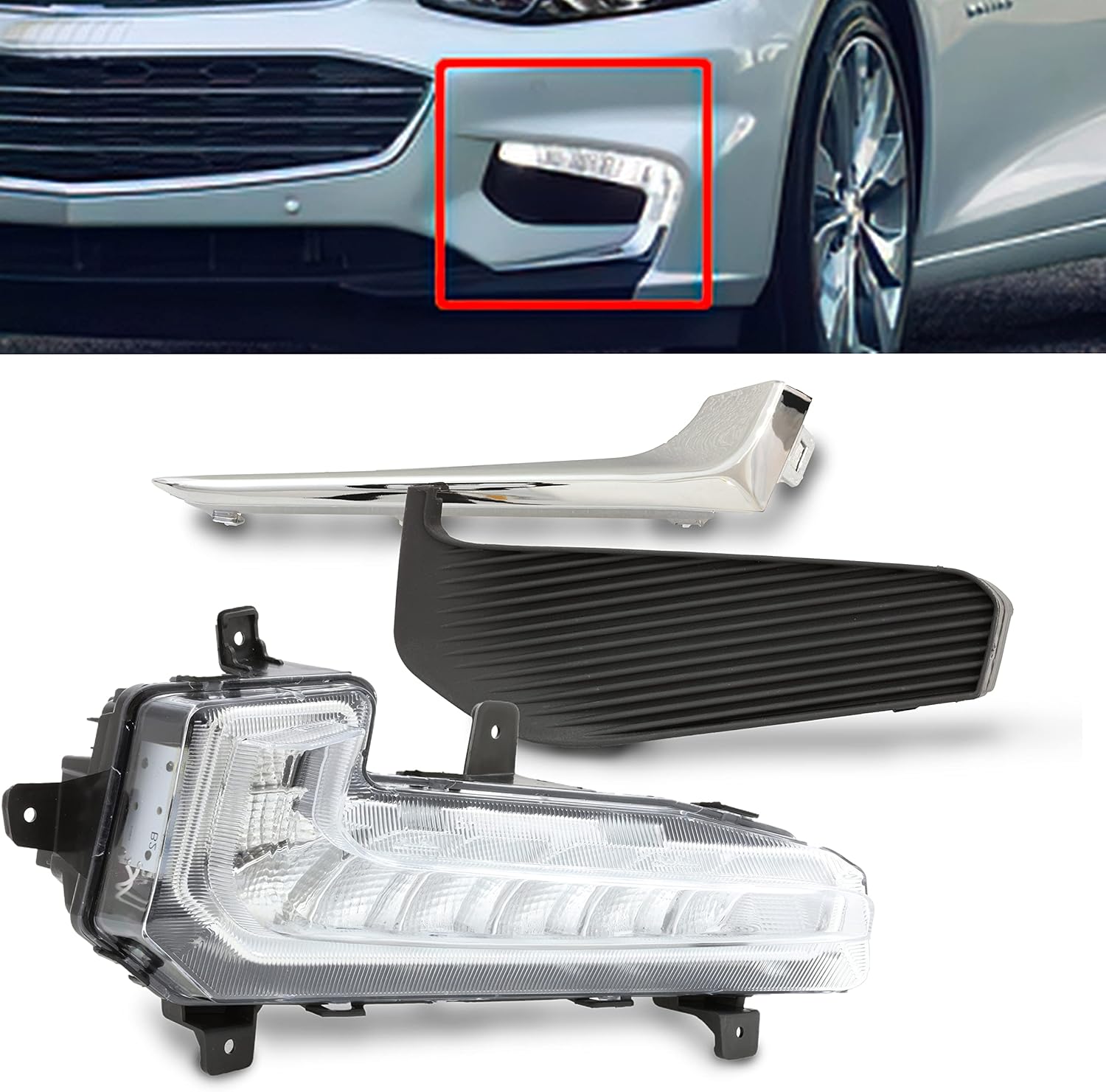 Amazon.com: BXZ LED Daytime Running Light Driving Lamp W/Bumper Insert ...