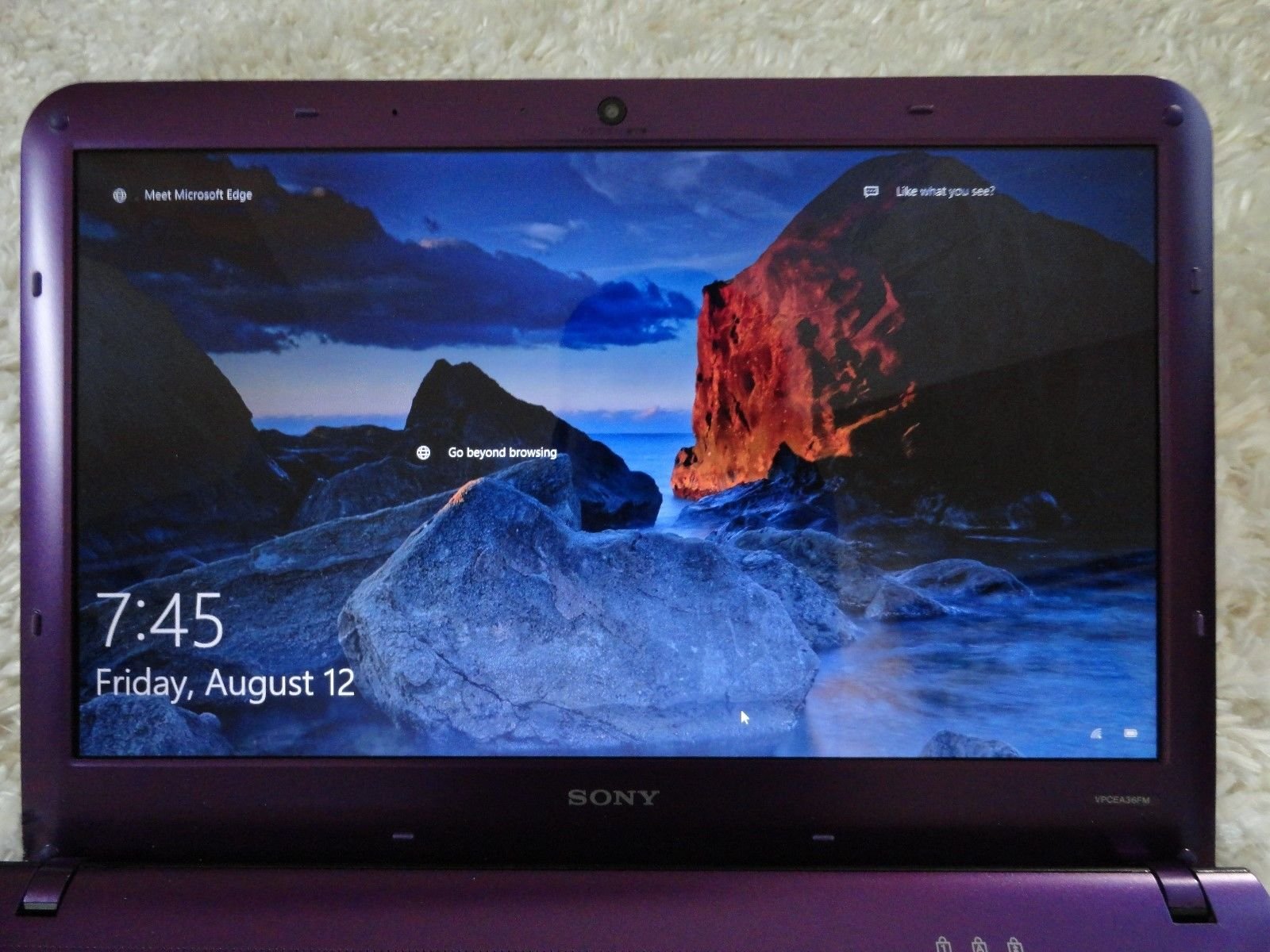 Fondo De Pantalla Morado De Sony Vaio