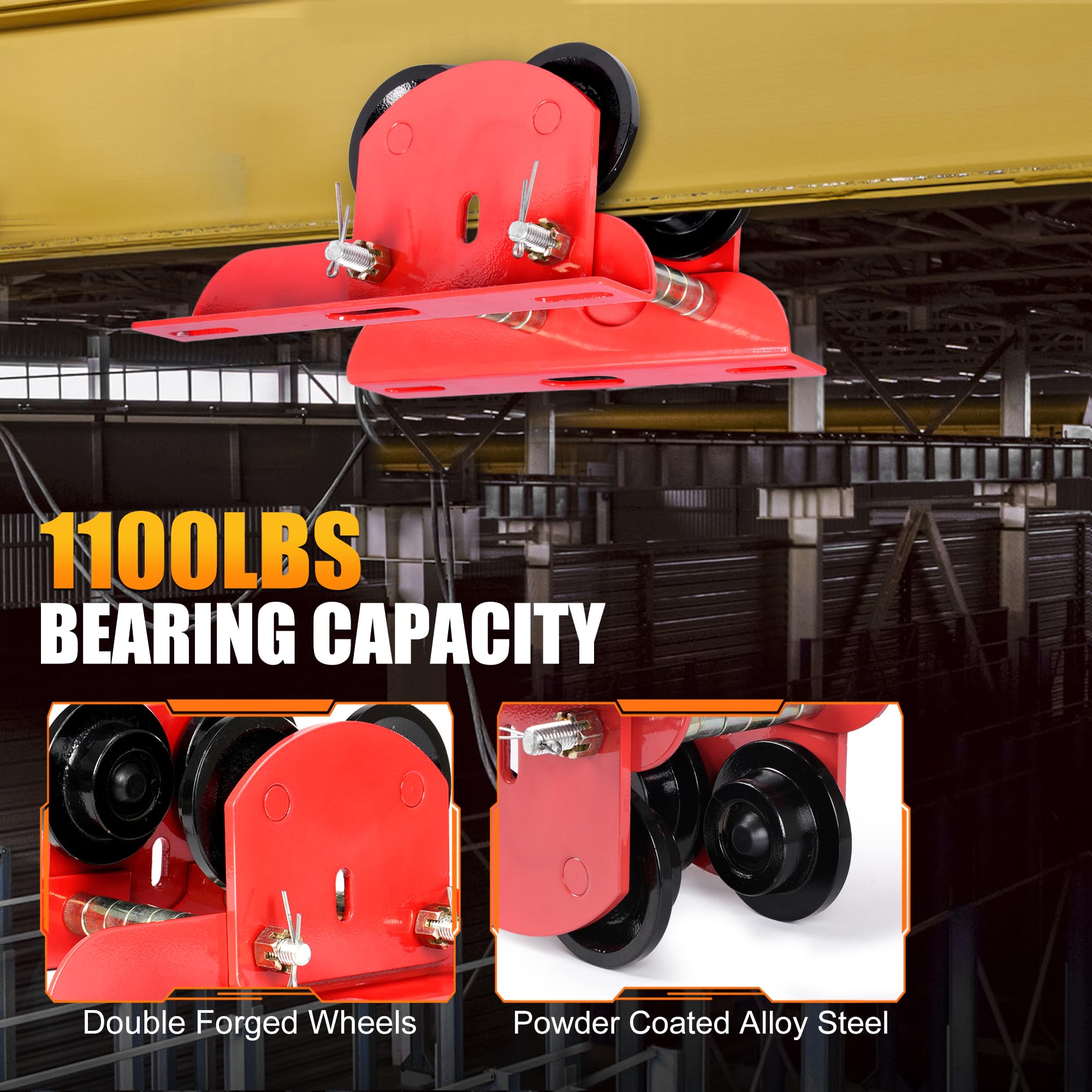 Snapklik.com : Rengue Electric Hoist Manual Trolley, 05Ton Capacity I-Beam Trolley, Hoist ...