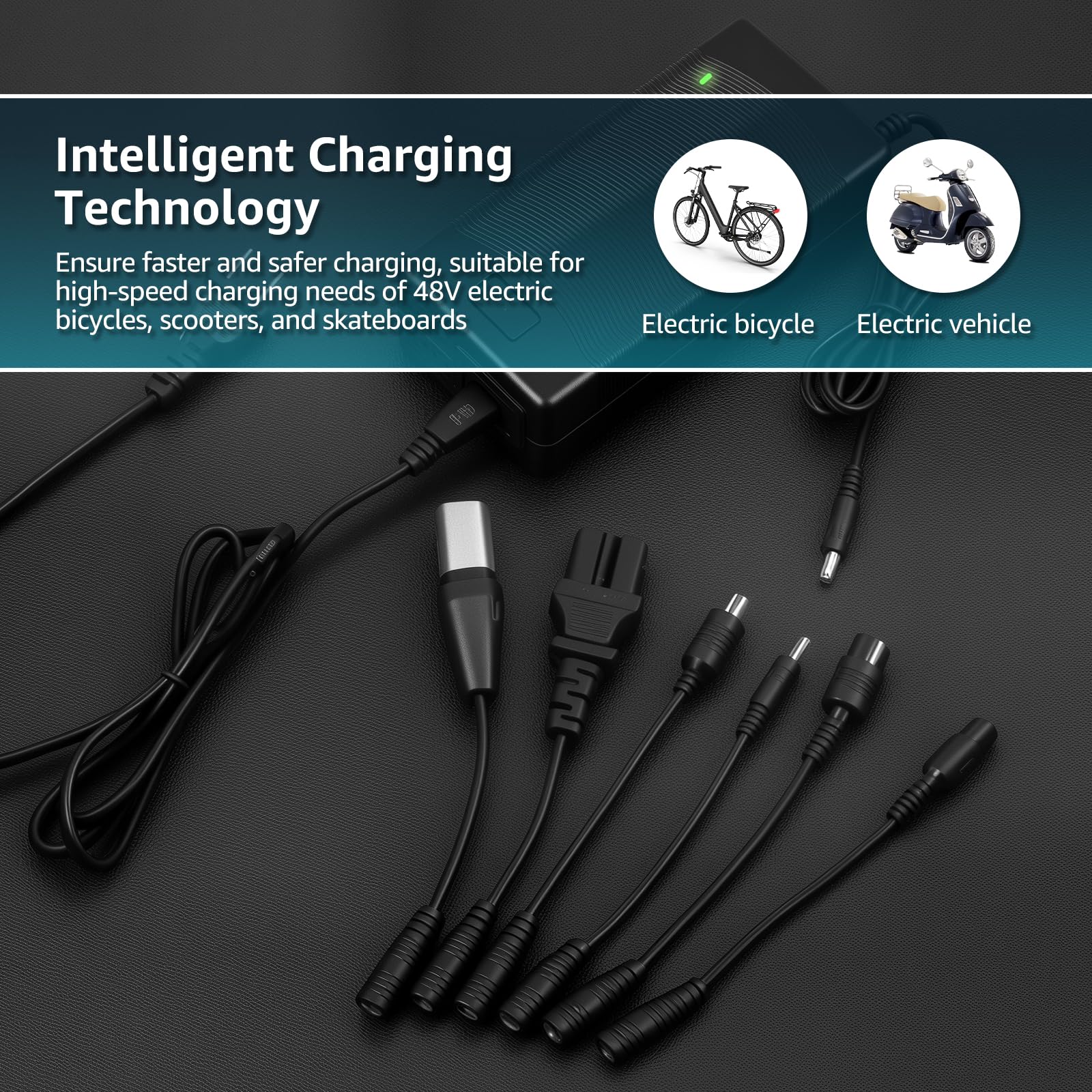 Super73 54.6v Battery Charger LZVXTYM 54.6V 2A Electric Bike Charger ...