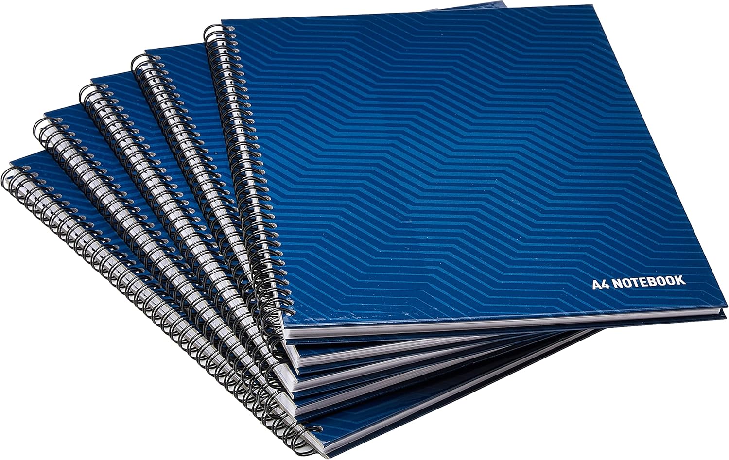 Summit A4 Hardback Wirebound Notebook Ruled, 160 Page, Pack of 5 ...