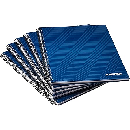 Summit A4 Hardback Wirebound Notebook Ruled, 160 Page, Pack of 5 ...