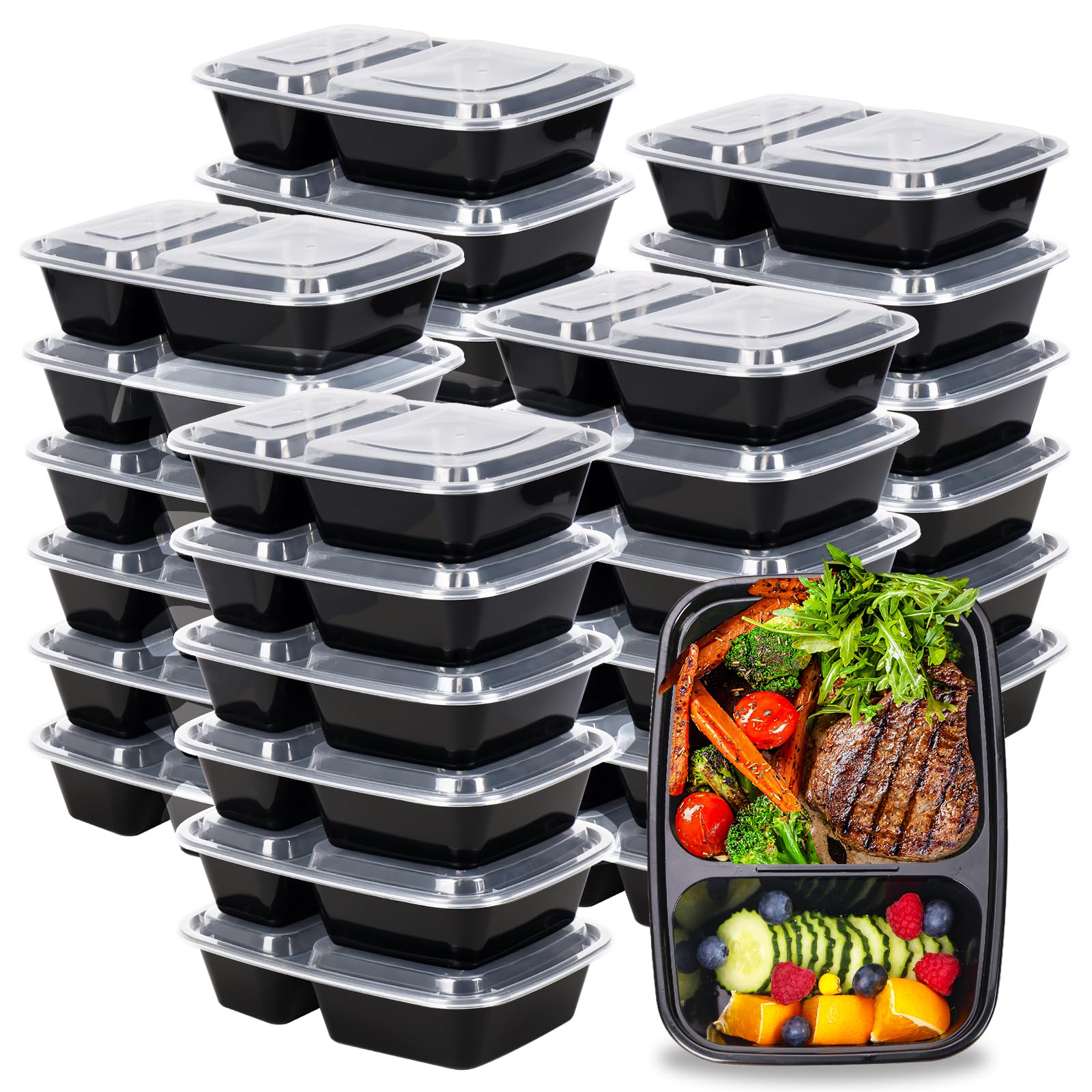 Snapklik.com : Moretoes 30 Pack 32oz Meal Prep Containers Reusable 2 ...