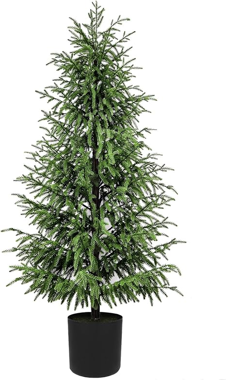 Amazon.com: ENVEN 5FT Artificial Topiary Trees for Outdoor Front Porch ...
