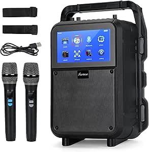 Amazon.com: Asmuse Karaoke Machine for Adults and Kids, Portable ...