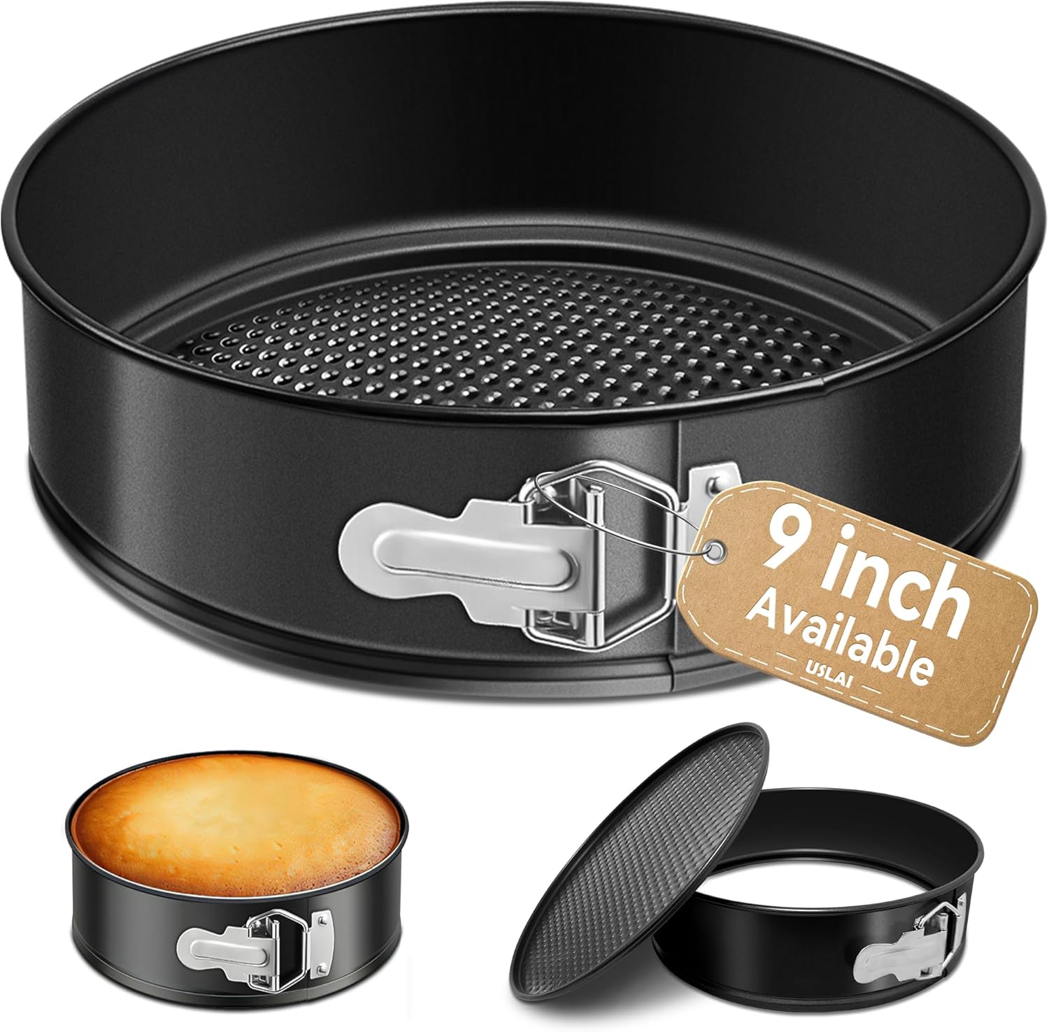 Amazon.com: USLAI Springform Pan, 9 Inch Nonstick Cheesecake Pan with ...