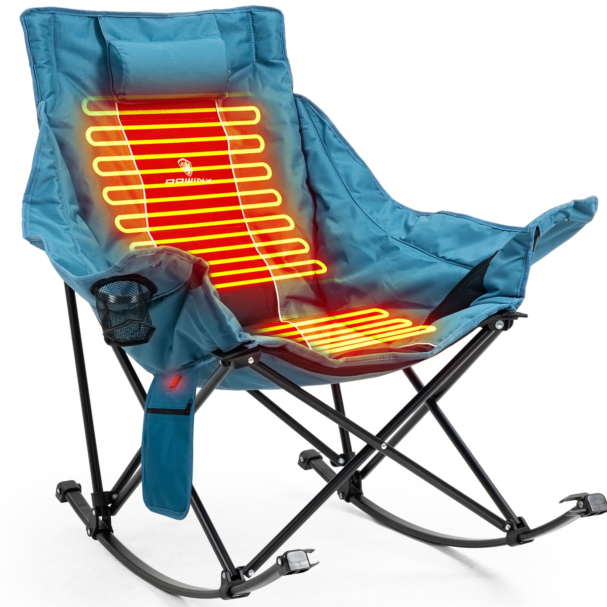 Snapklik.com : Dowinx Oversized Heated Rocking Camping Chair, Fully ...
