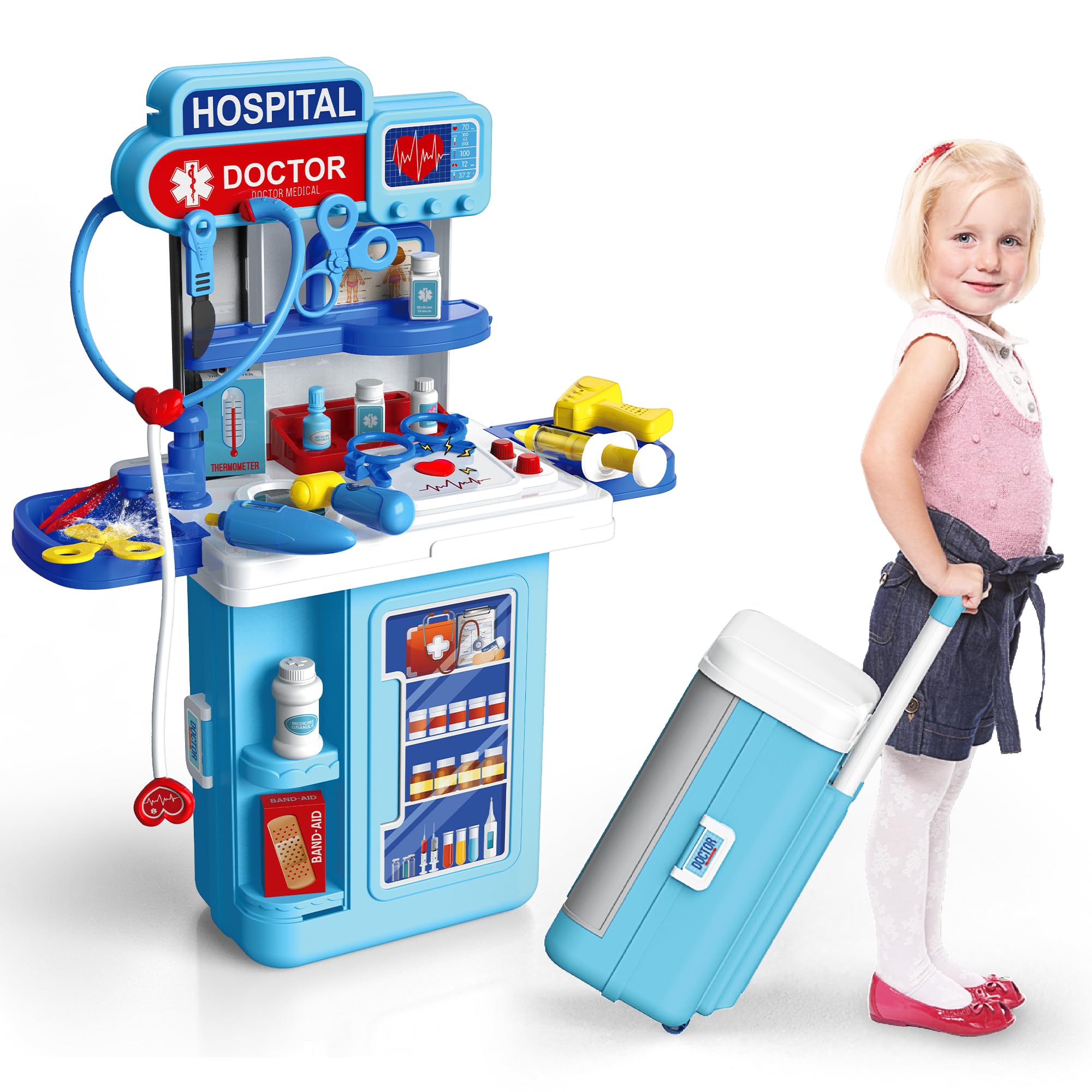 Amazon.com: Doctor Kit for Kids 3-5, Pretend Doctor Playset for ...
