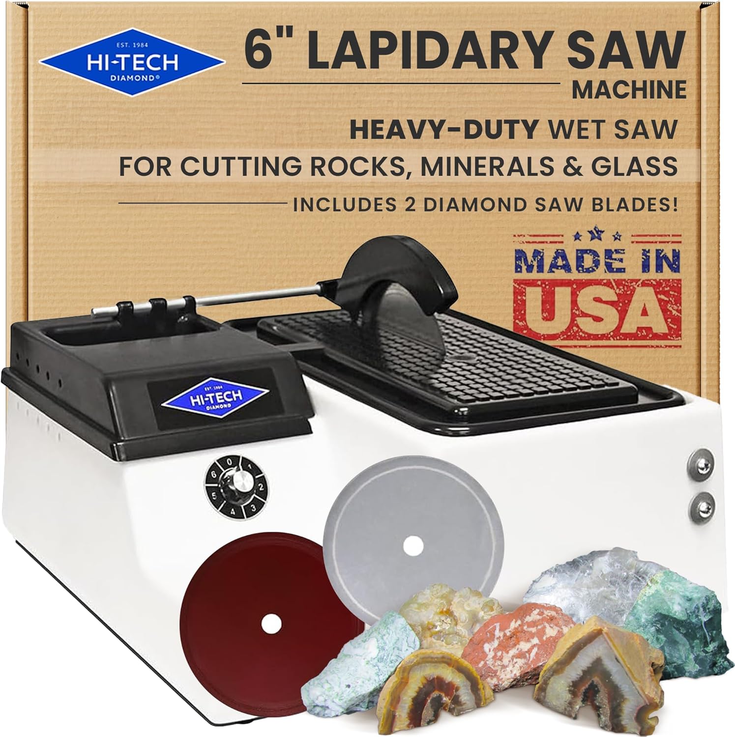 Hi-Tech Diamond - 6" Lapidary Saw - Lapidary Equipment Rock, Stone ...
